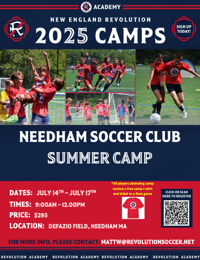 Revolution Academy Camp Returns to Needham Summer 2025! :Needham Soccer ...